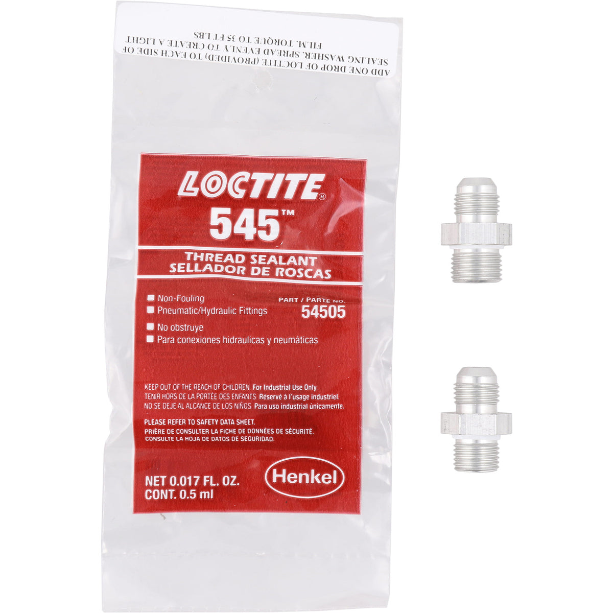 Adapter Fittings - 5/8" x 6AN - 9/16" x 6AN - with Loctite - Mustang I ...